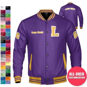 Custom LA Varsity Jacket - All-season Light Weight, Los Angeles,adult ...