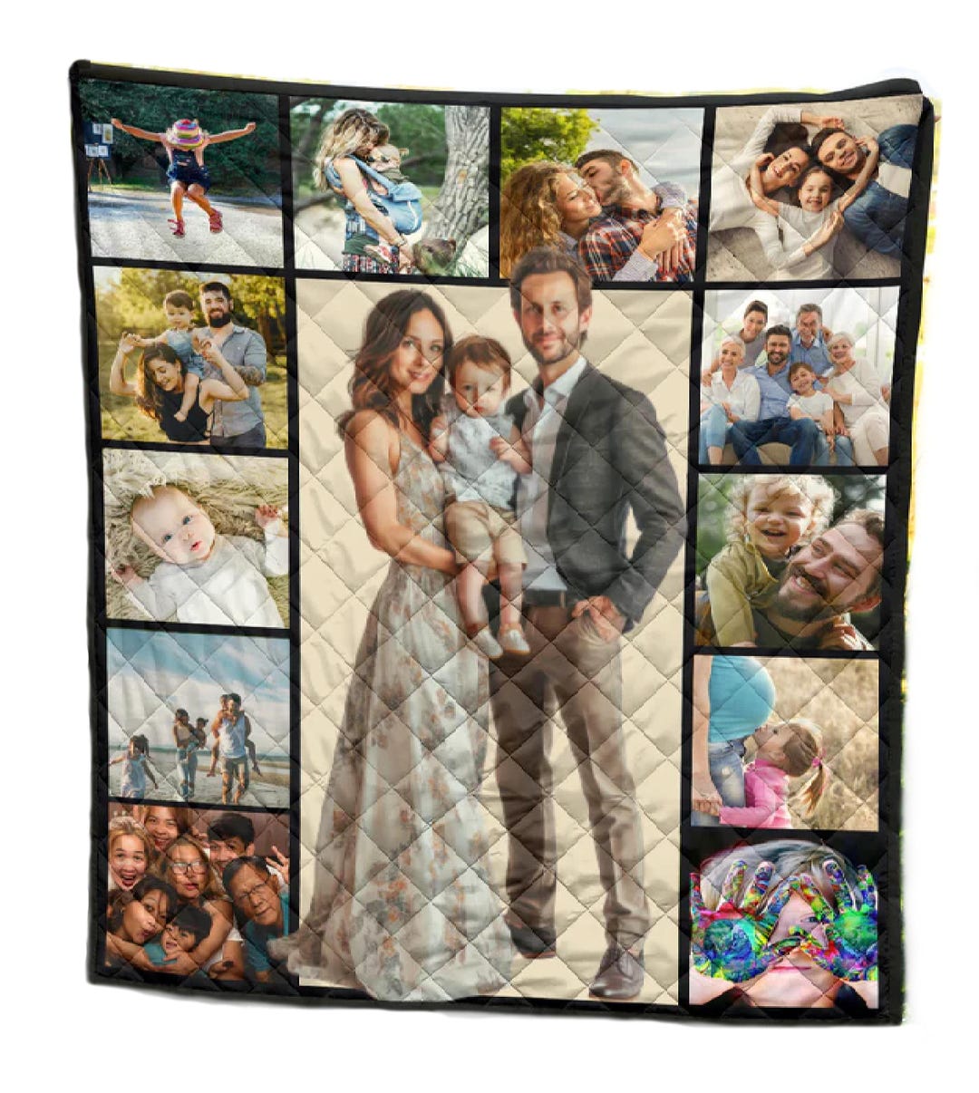Family Memory Quilt Personalized Quilt With Photos and Names Custom ...
