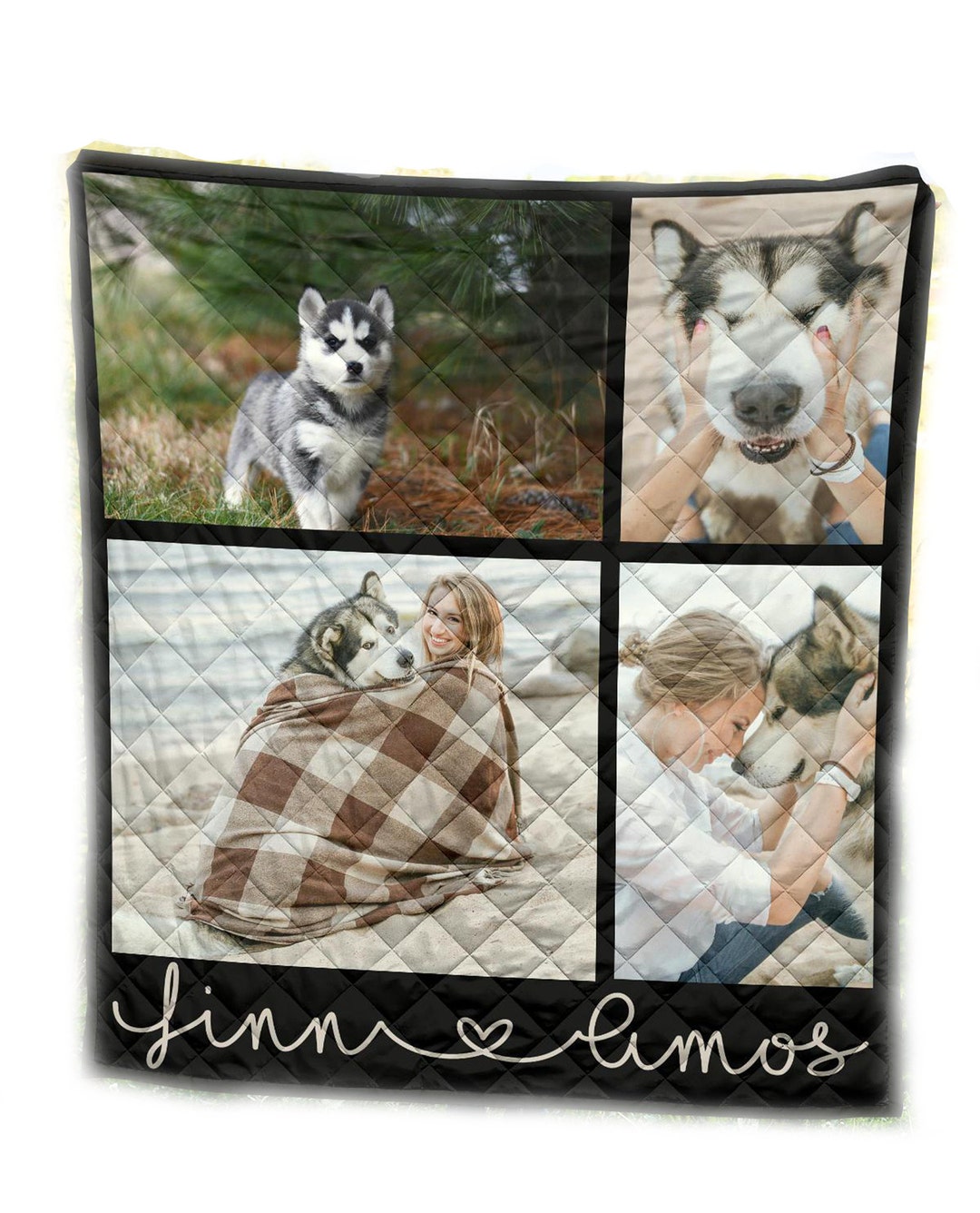 Custom Photo Quilt, Photo Quilt, Memory Quilt,dog Quilt,dog Mom,dog ...