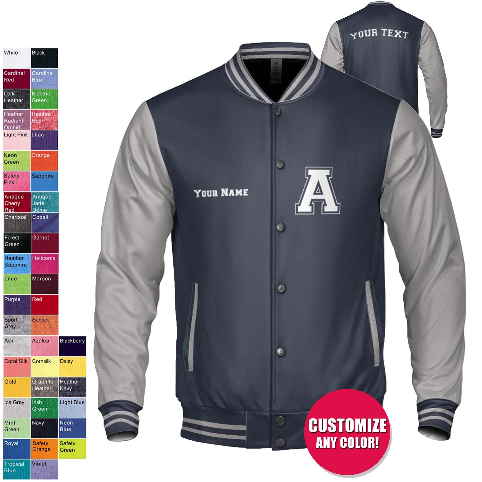Custom Varsity Jacket All-season Light Weight Adult Unisex - Etsy