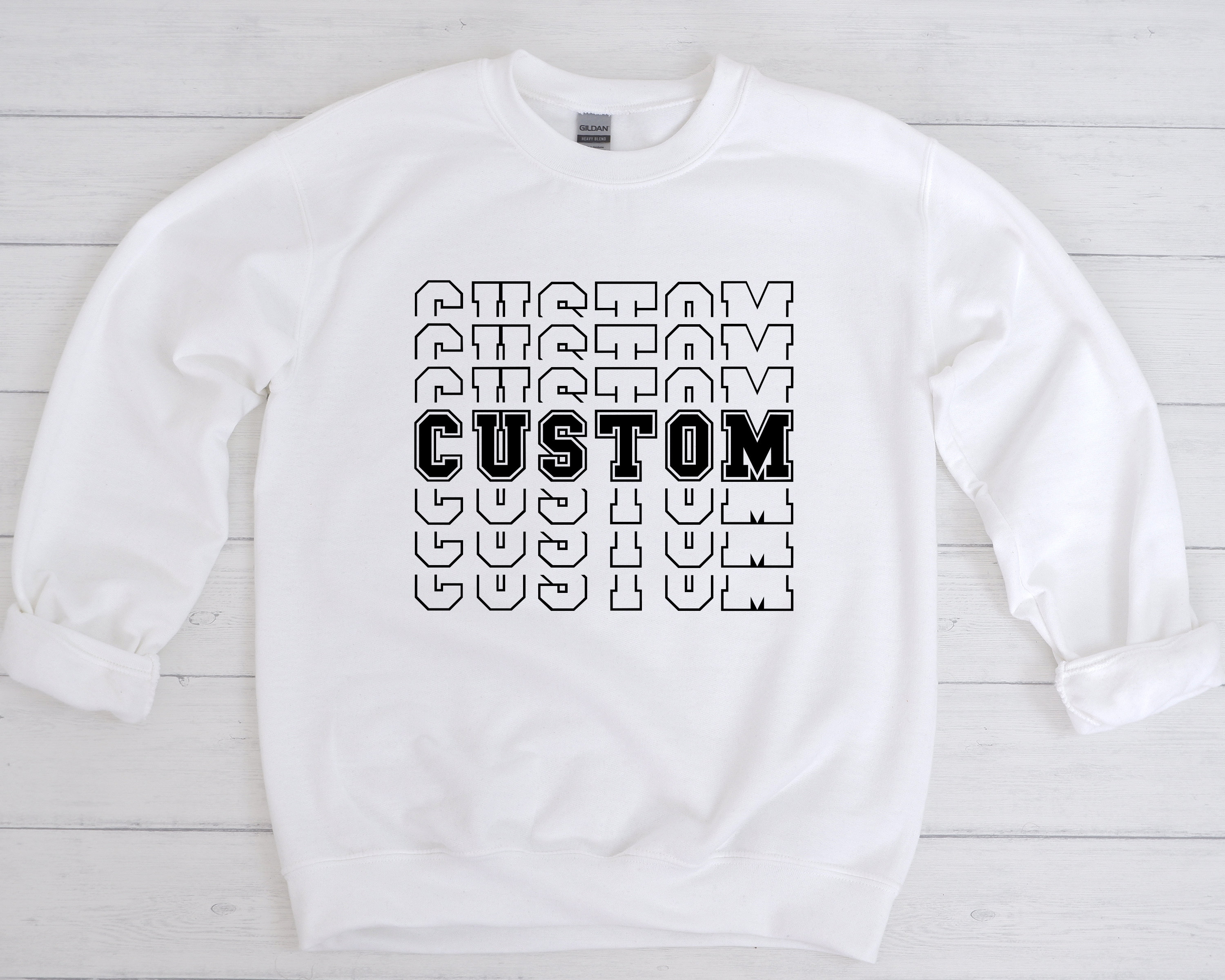 Custom Text Sweater Custom Text Shirt Custom Text Custom | Etsy