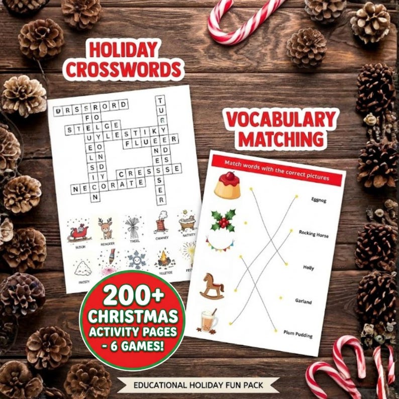 Kids Christmas Games Bundle PDF | 200+ Pages Printable Activities ...