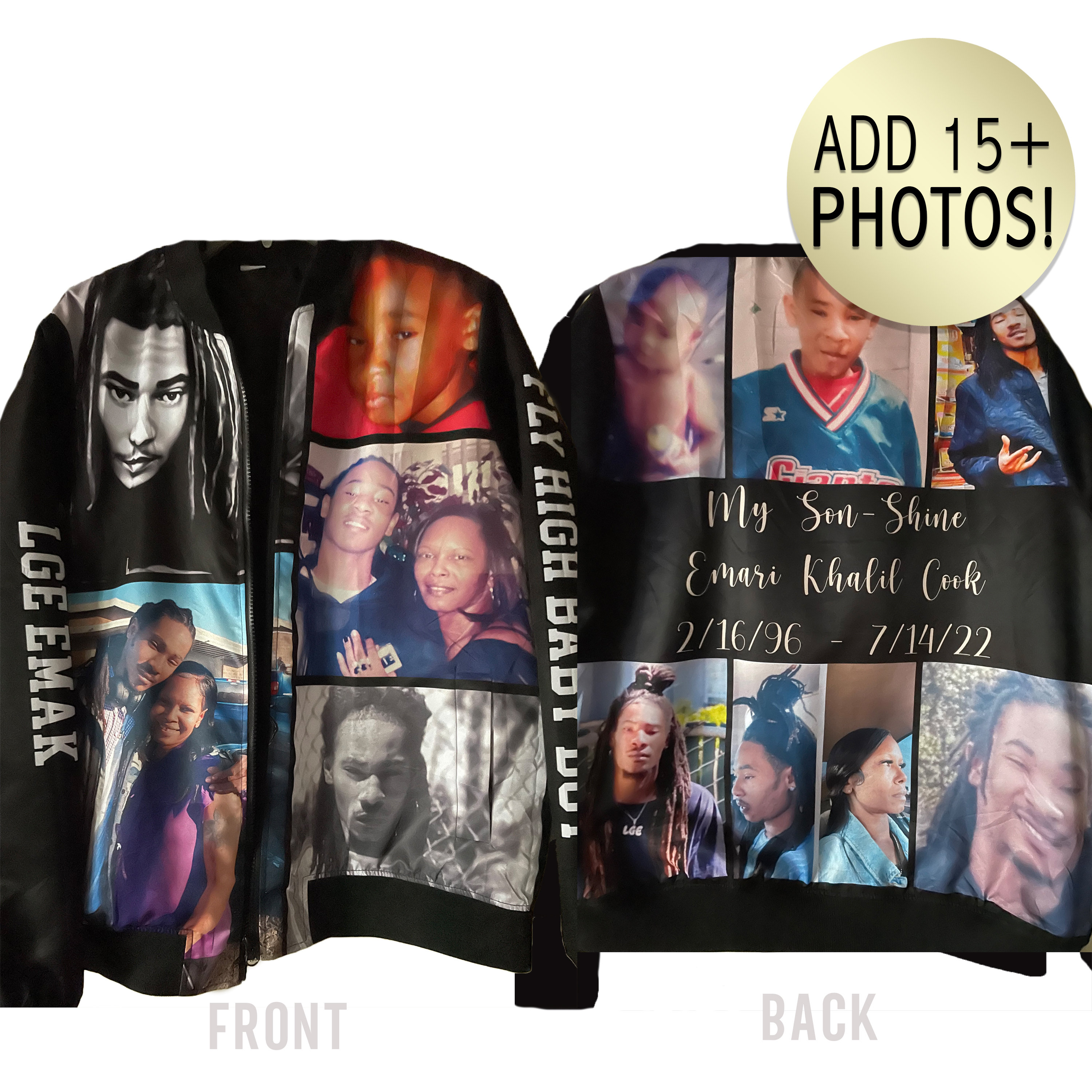 Custom Bomber jacket, In Memory of, Memorial sold by Nomination Tiffie ...