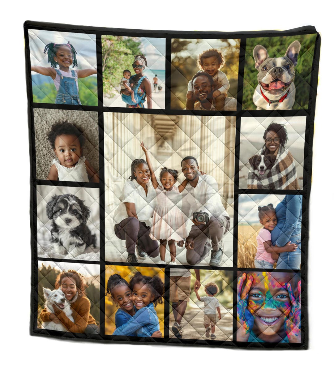 Custom Photo Quilt, Photo Quilt, Memory Quilt,dog Quilt,dog Mom,dog ...