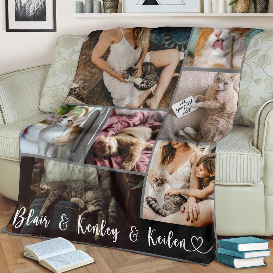Custom Cat Blanket, Cat Blanket, Photo Blanket, Pet Blanket, Custom ...