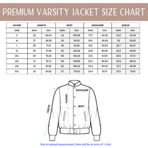 Custom Varsity Jacket - All-season Light Weight, Adult Unisex Bomber ...