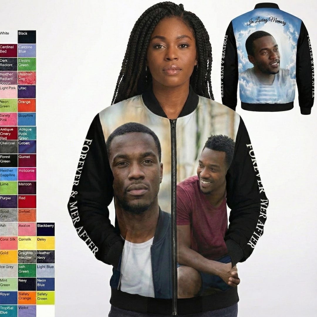 Custom Memorial Bomber Jacket Photo | in Loving Memory Coat | RIP Rest ...
