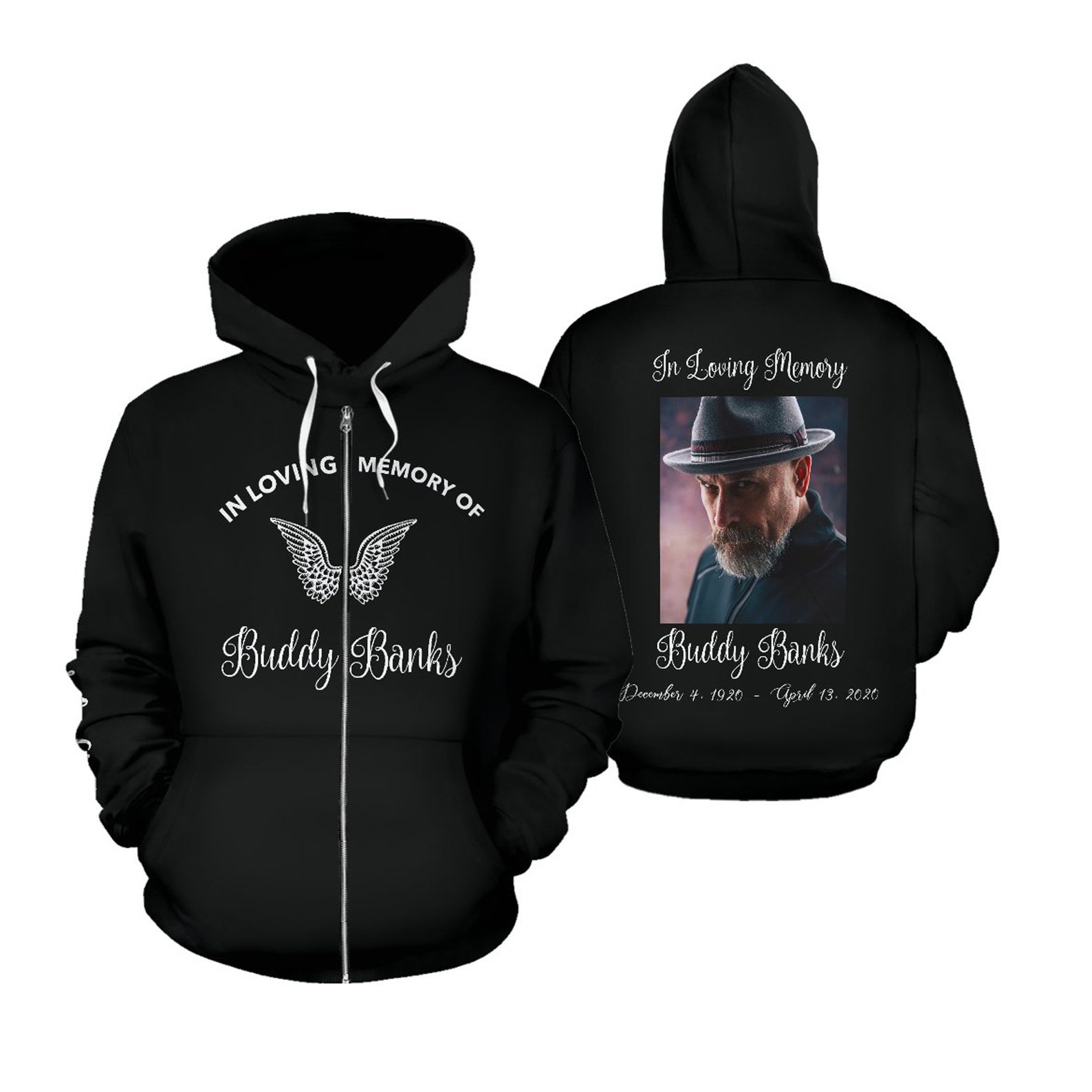 Memorial Zipper Hoodie Memorial Shirts Memorial Sweatshirt | Etsy