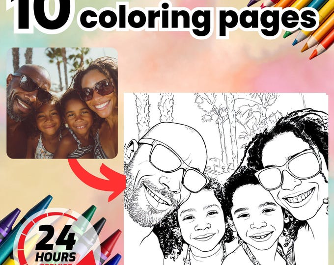 Custom Coloring Pages - Etsy Canada