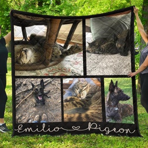 Custom Photo Quilt, Photo Quilt, Memory Quilt,dog Quilt,dog Mom,dog ...