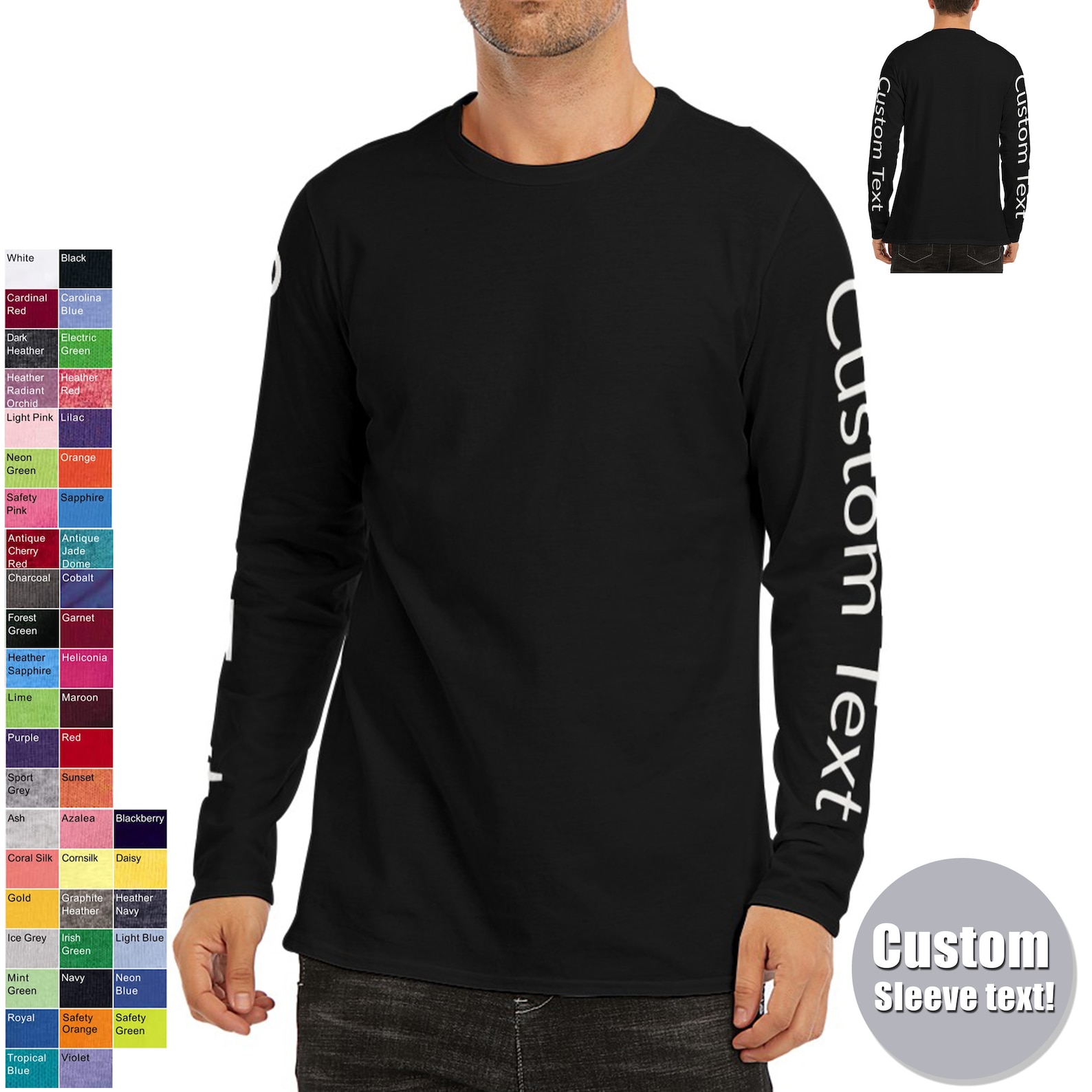Cotton Shirts Custom Long Sleeve Shirts Customized Long - Etsy