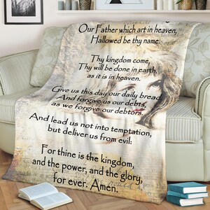 The Lords Prayer, Bible Verse Blanket, Bible Verse, Bible Gift ...