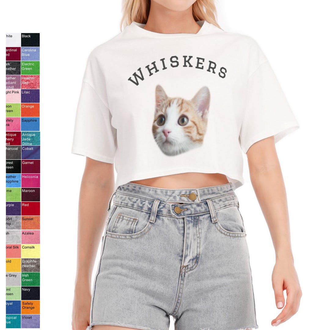 Crop Top, Custom Crop Top, 100% Cotton - Ladies Custom Shirt, Cropped ...