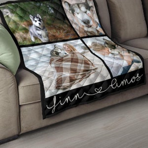 Custom Photo Quilt, Photo Quilt, Memory Quilt,dog Quilt,dog Mom,dog ...