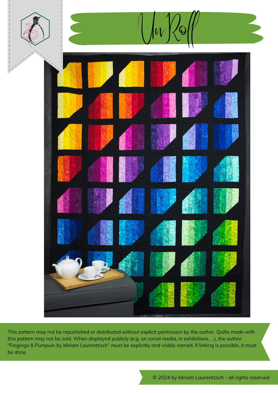 Quilt Pattern "unroll" PDF ENGLISH - Etsy