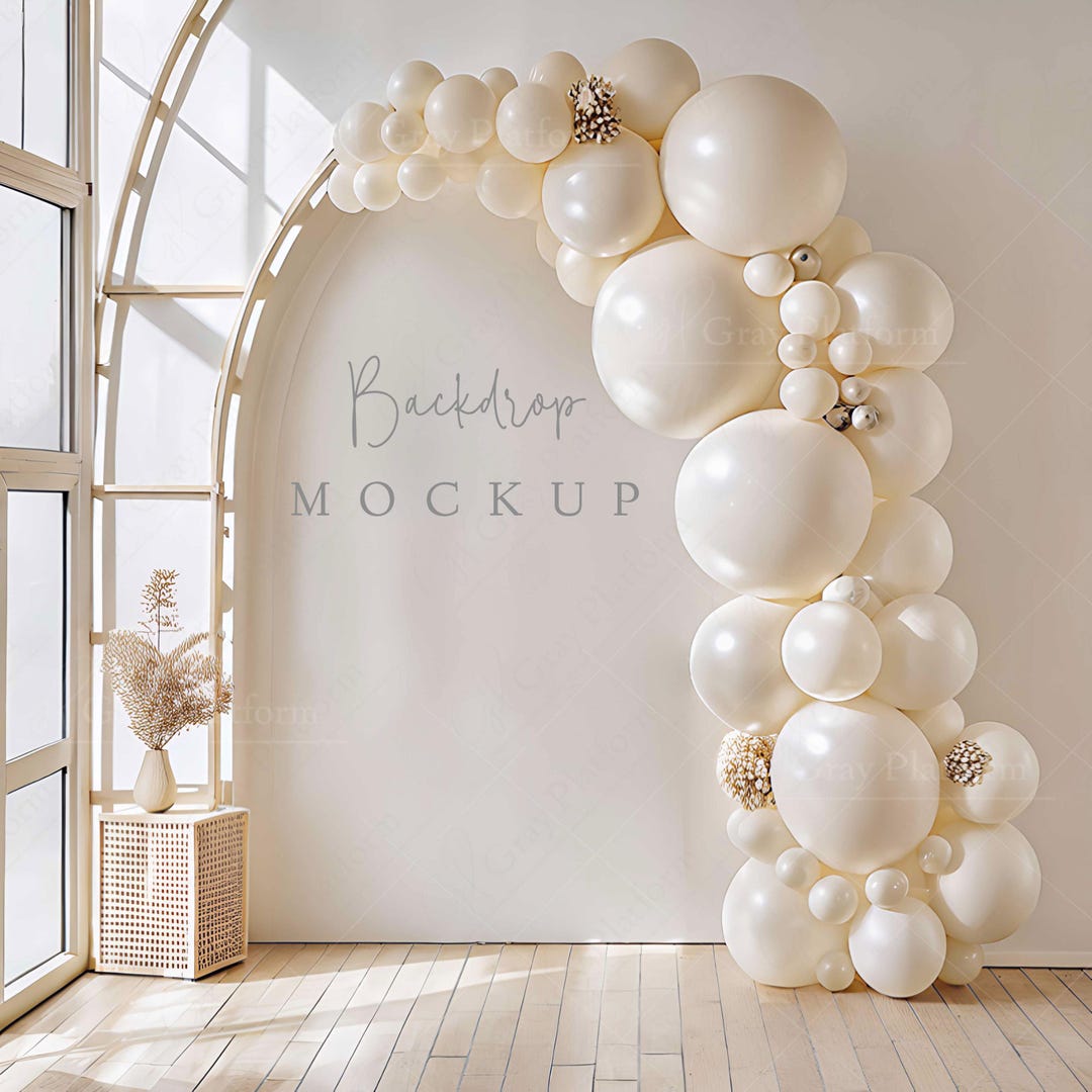 Balloon Arch Mockup | Arch Backdrop Mockup | Balloon Photography ...