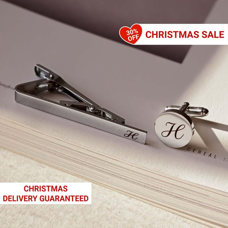 Cufflink Tie Bar Set - Etsy