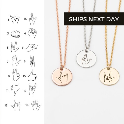 American Sign Language Gifts Asl I Love You Asl Jewelry Hand - Etsy
