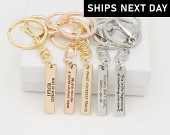 Quote Keychain | Etsy