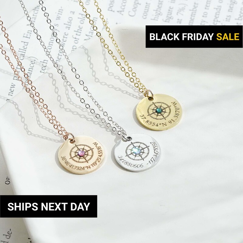 Compass Necklace - Etsy