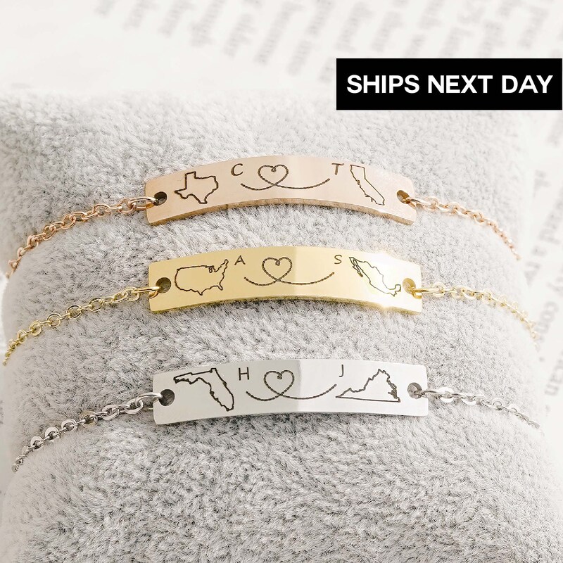 Long Distance Relationship Bracelet - Etsy