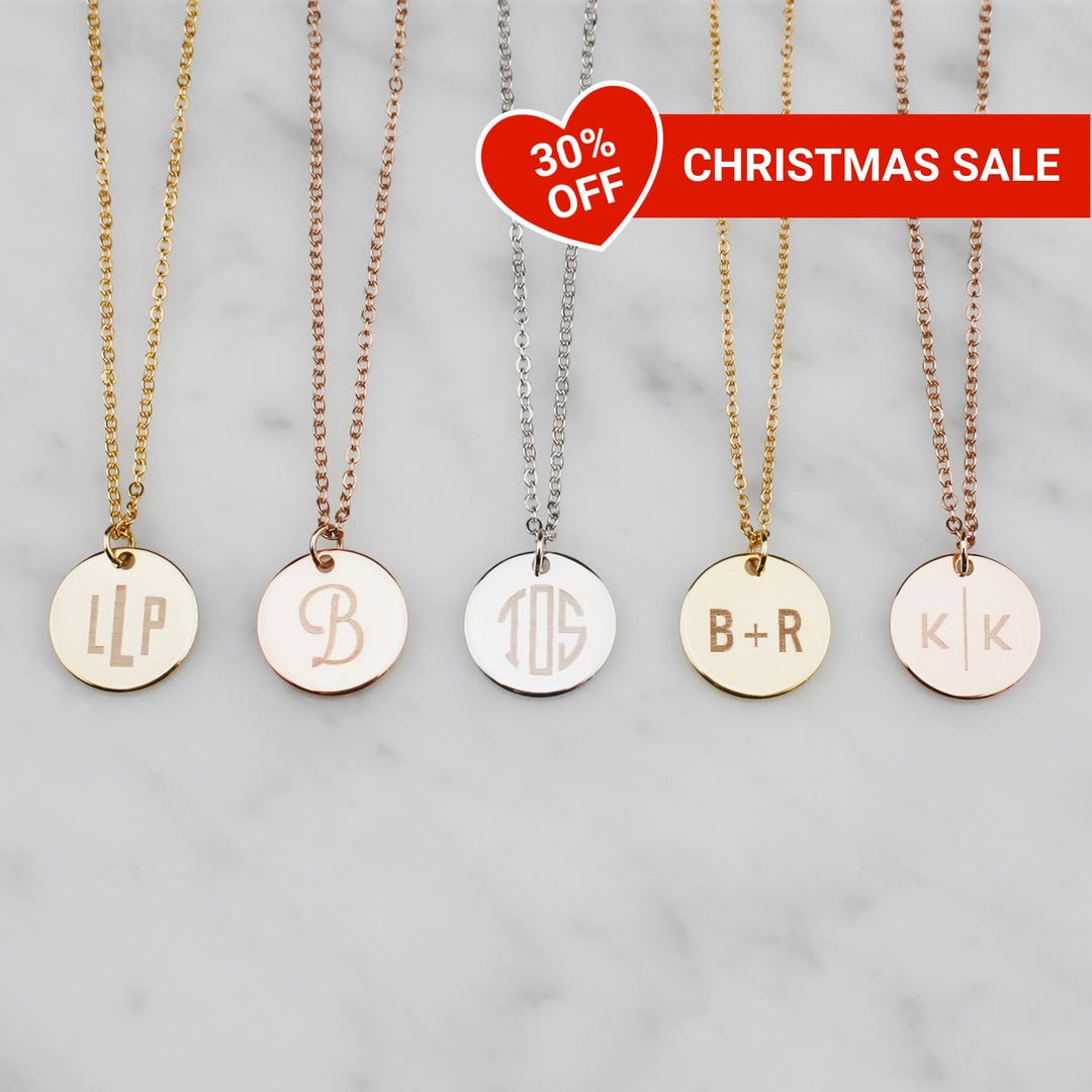 Custom Monogram Necklace, Initials Necklace, Monogram Jewelry, Sterling ...