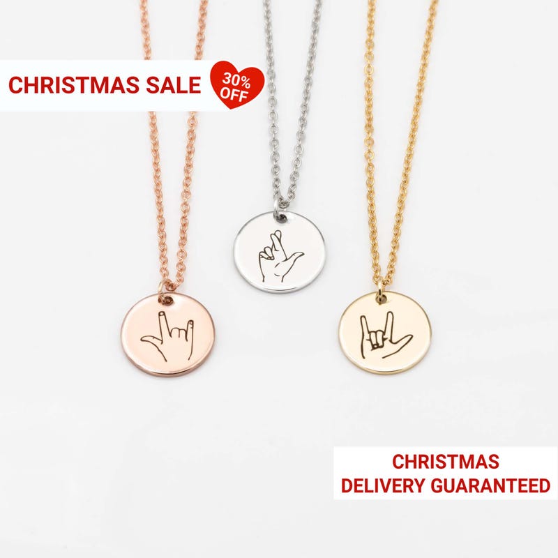 Asl I Love You Necklace - Etsy