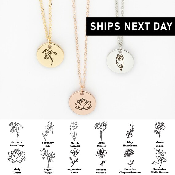 Custom Birth Flower Gift Birth Month Flower Birth Flower - Etsy