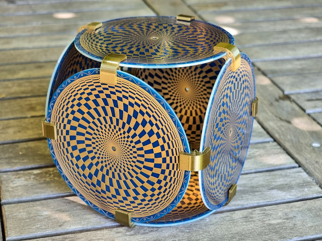 Cube 11 Cm Harmonizer Torus Vortex, Gold-plated Copper Tesla Antenna ...