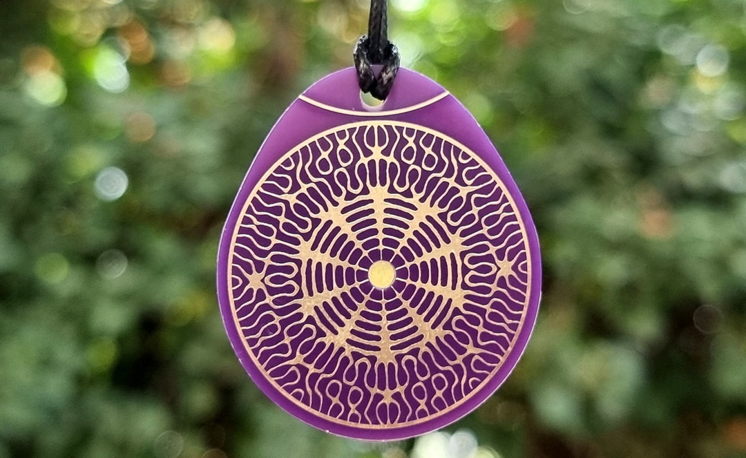 Cymatic Pendant 852 Hz Purple, Sacred Frequencies, Awakening ...