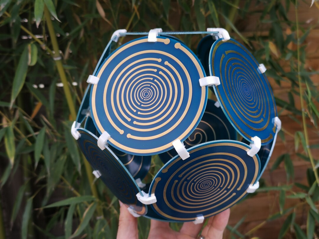 Dodecahedron 17 Cm Lakhovsky Double Spiral Harmonizer, Copper and Gold ...