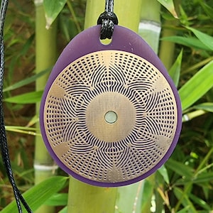 Cymatic Pendant 963 Hz Purple, Sacred Frequencies, Self/mind Mastery ...