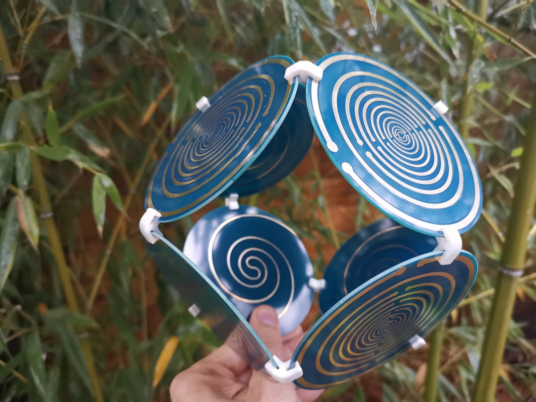 Octahedron 15 Cm Lakhovsky Double Spiral Harmonizer, Copper and Gold ...