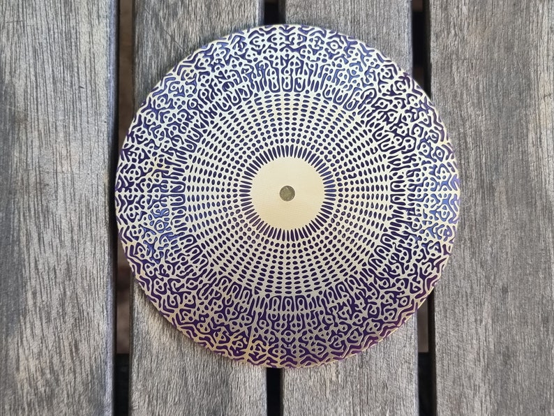 Cymatic Disk 528 Hz Healing Om 2-sided Gold/copper Beeswax - Etsy UK