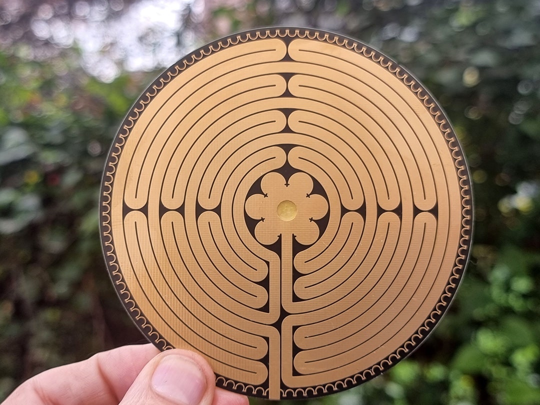 Chartres Labyrinth Disc New Version Gold/copper, Beeswax, Tesla Antenna ...