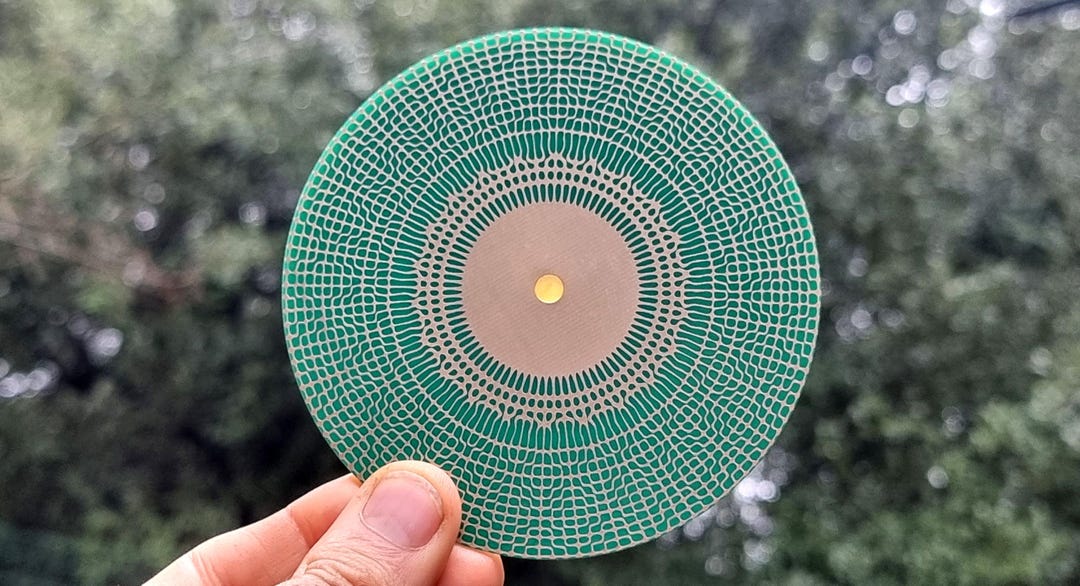 Cymatic Disc 666 Hz Green, Balance and Letting Go, Angel Numbers, Gold ...