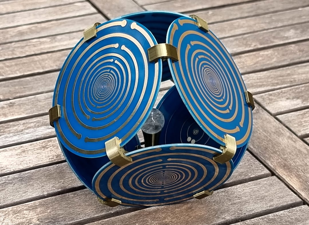 Lakhovsky Universe Cube/solar System 11cm With Crystal Sphere ...