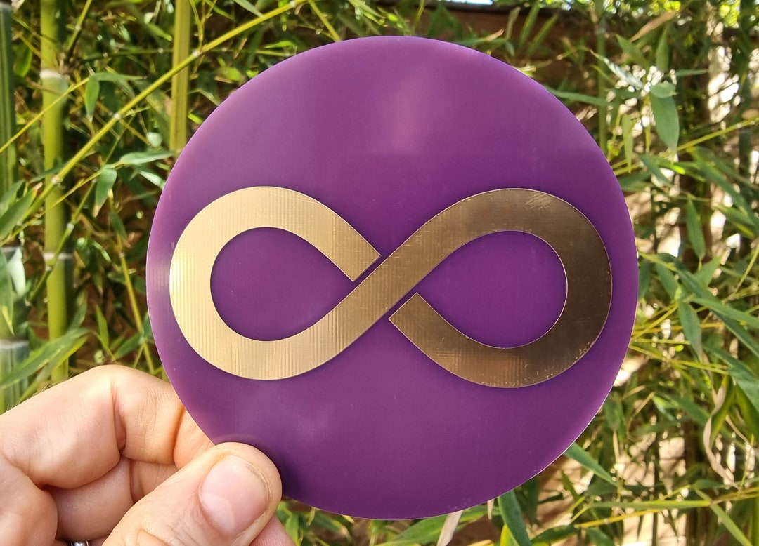 Infinity Symbol Disc - 2-sided Lemniscate, Gold/copper - Waveform ...