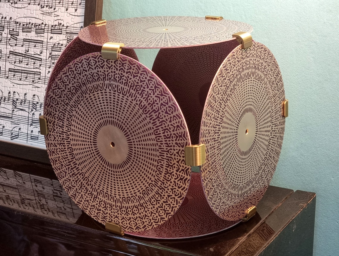 Cube 20 Cm OM Cymatic 528 Hz Copper and Gold-plated Harmonizer ...