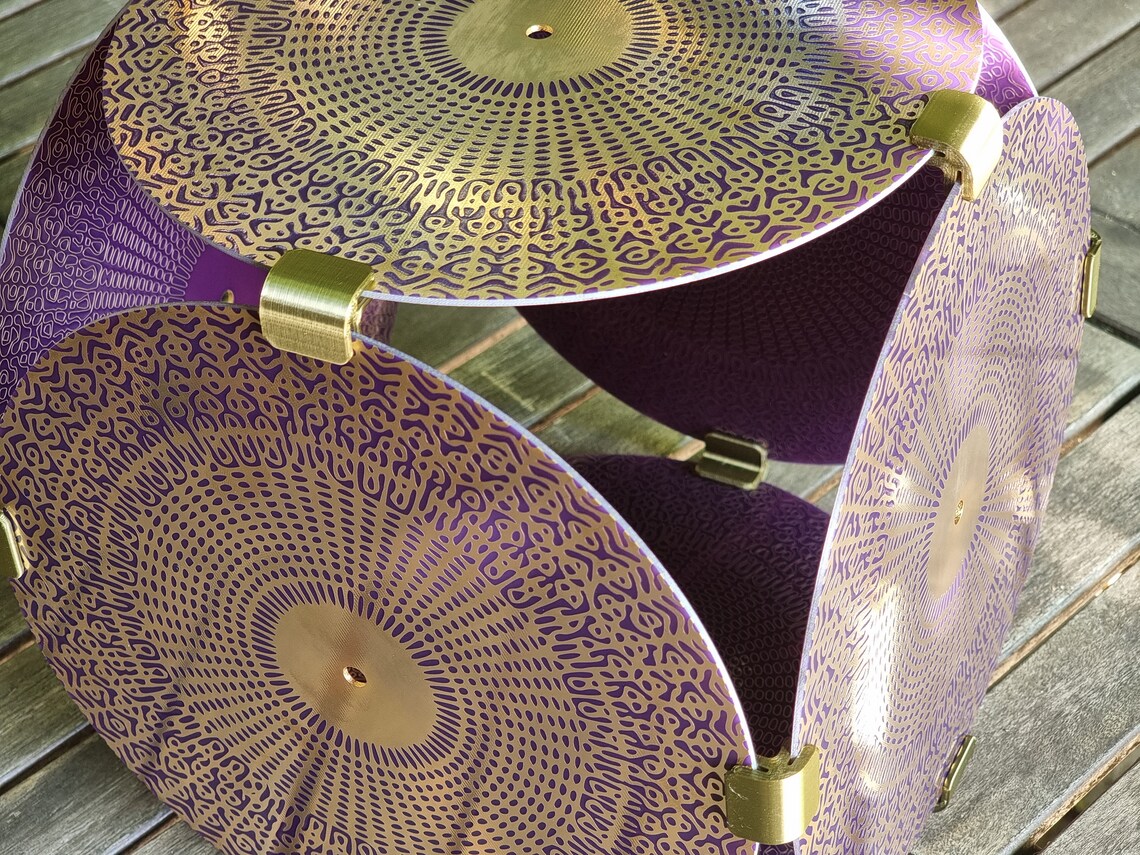 Cube 20 Cm OM Cymatic 528 Hz Copper and Gold-plated Harmonizer ...