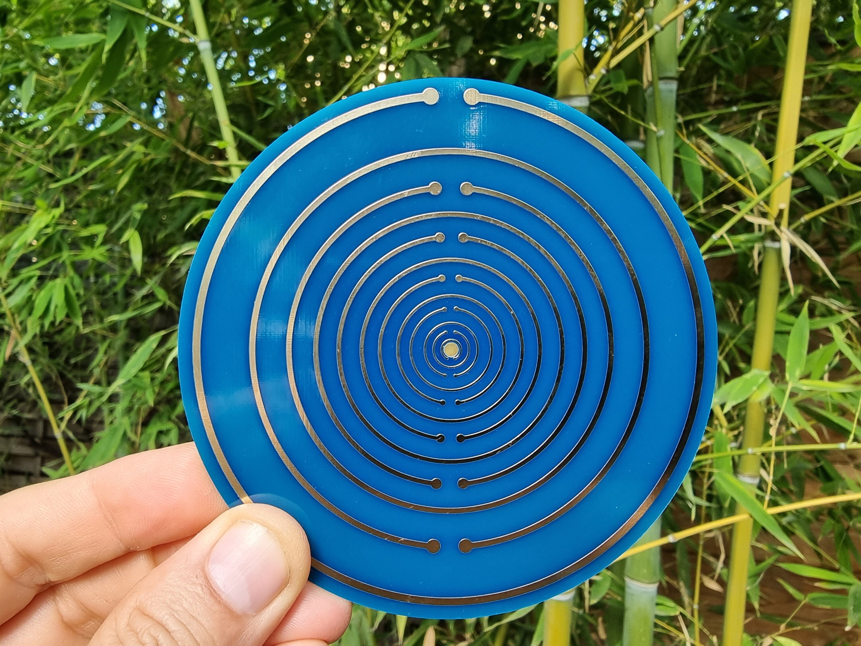 Lakhovsky H9 & 10 Spiral Disc, Tesla MWO Antenna, Gold-plated Scalar ...