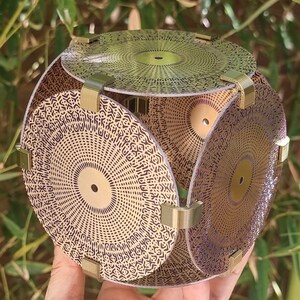 Cube 11 Cm OM Cymatic 528 Hz Copper and Gold-plated Harmonizer ...