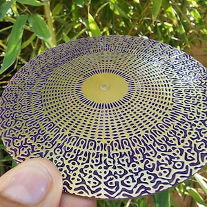 Cymatic Disk 528 Hz Healing Om 2-sided Gold/copper Beeswax - Etsy UK