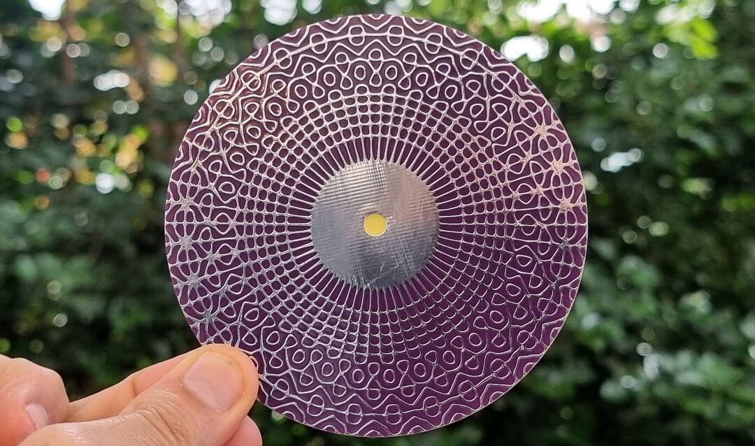 Cymatic Disc 484.9 Hz V1 White Iron - B Coronal Chakra - Cymatic Range ...