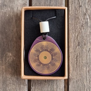 Cymatic Pendant 963 Hz Purple, Sacred Frequencies, Self/spirit Control ...