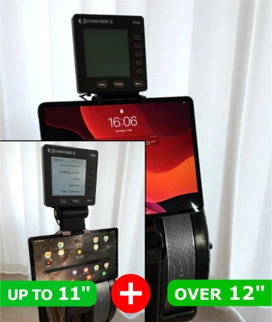 ERGTAB Tablet Holder for Concept Model D PM5 Rowers for Tablets up to ...