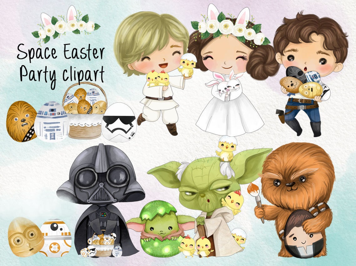 Space Easter Party Clipart Set1 Instant Download PNG File - Etsy Canada