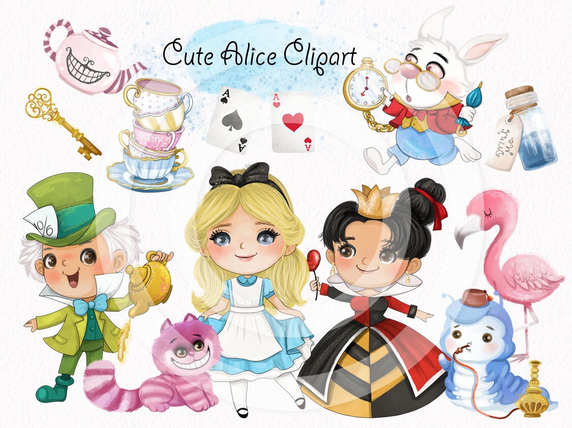 Cute Alice Clipart Instant Download PNG File 300 Dpi - Etsy