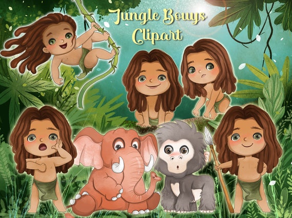 Jungle Boys Inspiration Clipart PNG Files Instant Download PNG - Etsy ...