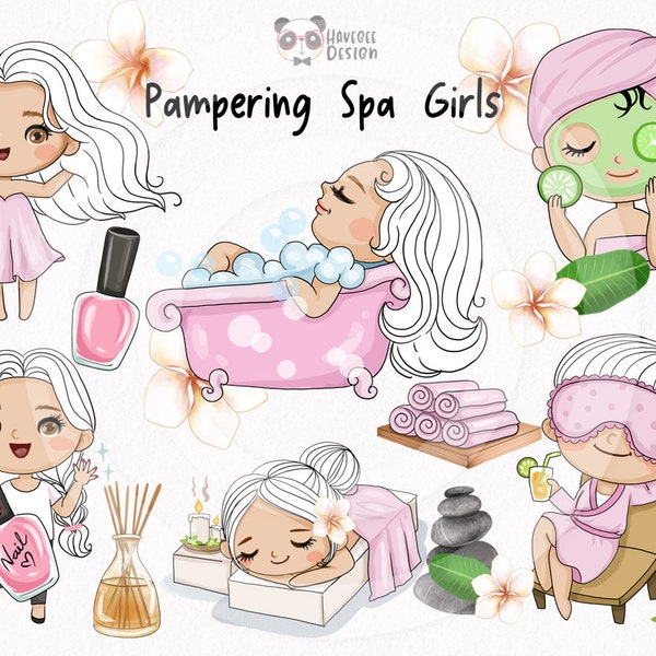 Pink Spa Clipart - Etsy